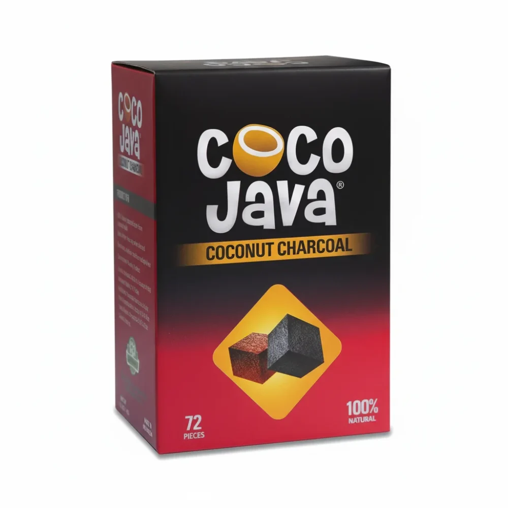 Coco Java Natural Coconut Hookah Charcoal Shisha Coal 1 KG (72 Piece ...