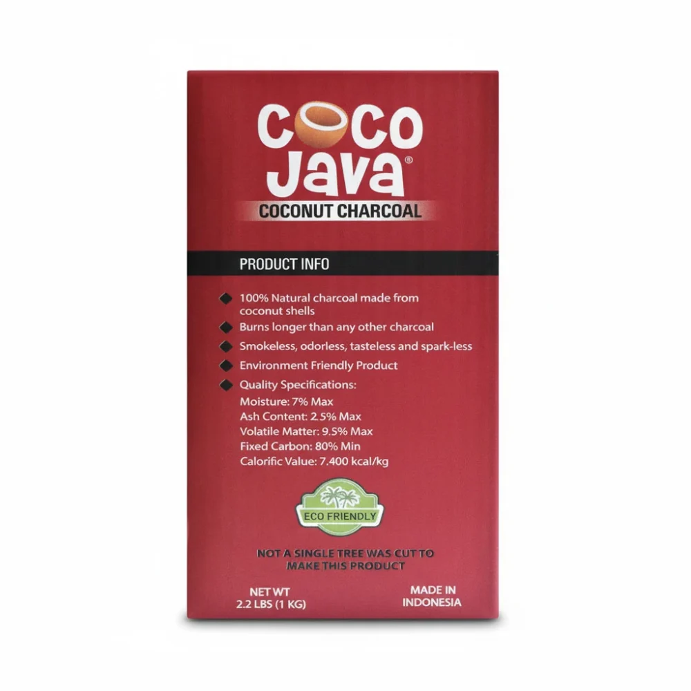 Coco Java Natural Coconut Hookah Charcoal Shisha Coal 1 KG (72 Piece ...